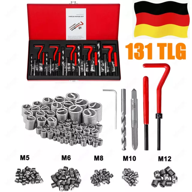GEWINDE REPARATUR WERKZEUG Satz Helicoil Auto Motor 131 tlg. M5 M6 M8 M10 M12 EUR 1,00 - PicClick DE