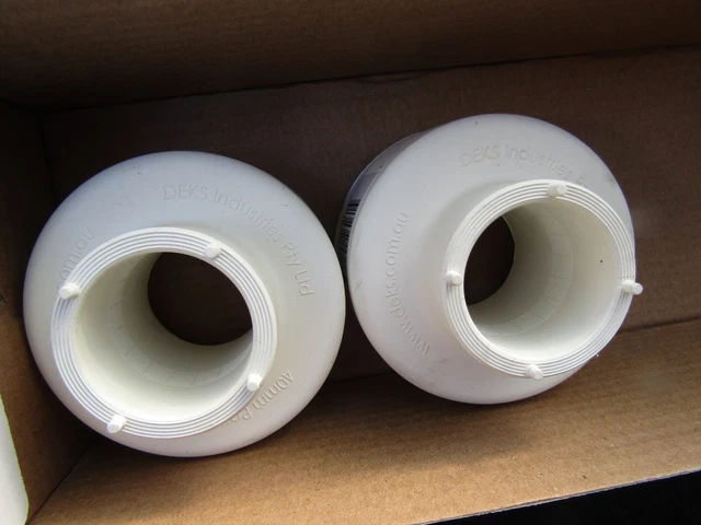 2 X WHITE Rubber Pan Cone Toilet Flush Pipe Seal - 40mm toilet flush ...