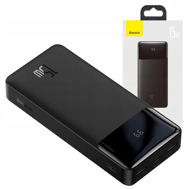 BASEUS POWERBANK 20000MAH 15W 2x USB Usb-C Micro USB Fast de Chargement EUR 67,84 - PicClick FR