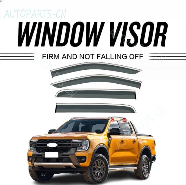 FOR 2024 FORD Ranger T6 （MK2 P703） car door Window Visor Vent Sun Rain ...