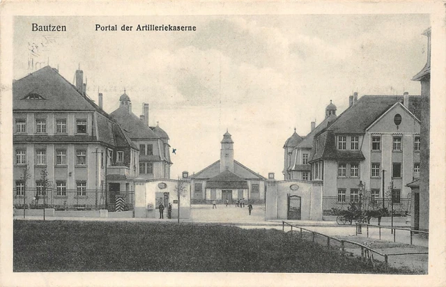 PORTAL OF THE artillery barracks in Bautzen Saxony postcard postcard ...