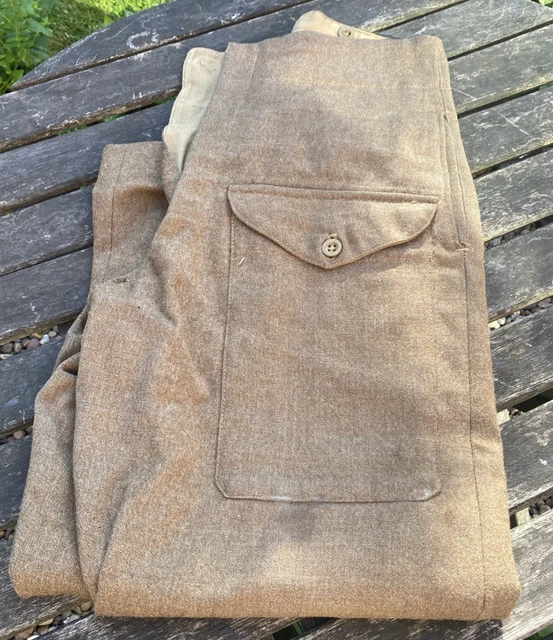 ORIGINAL WW2 BRITISH Army 1940 Pattern Trousers, but mothed (30 waist ...