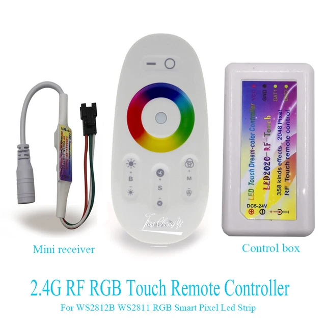 2.4G RGB RF Touch Remote Controller For WS2811 WS2812 Smart Pixel Led ...