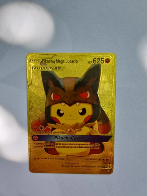 CARTA POKÈMON FAN-ART: Pikachu Mega Lucario [Basic] - GOLD CARD EUR 6 ...