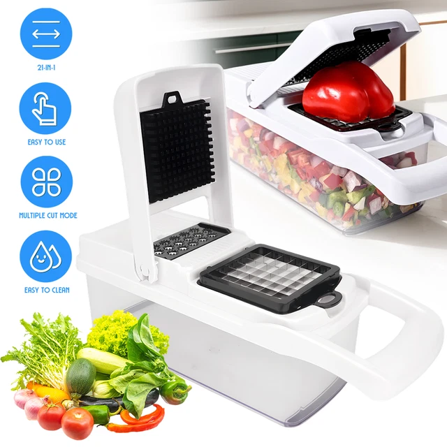 VEGETABLE CHOPPER,FOOD CHOPPERS Onion Chopper Veggie Slicer Cutter Dicer Kitchen £15.89 ...