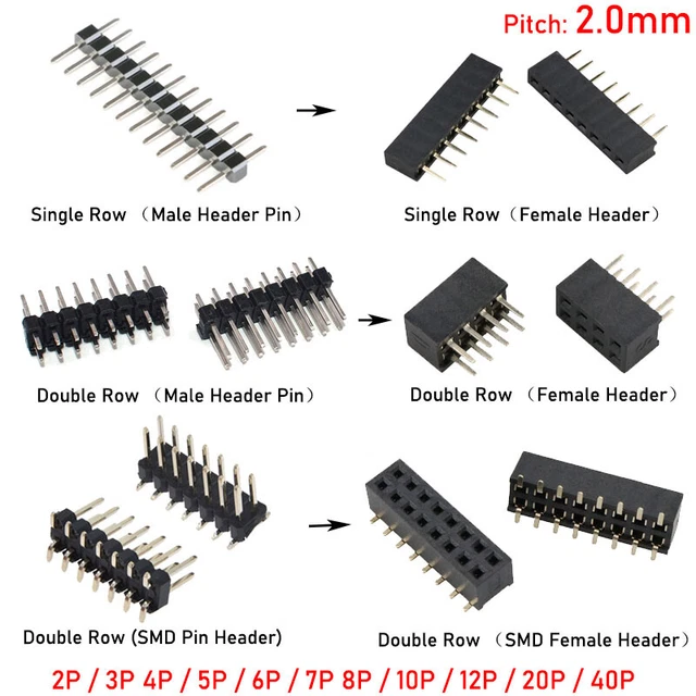 43025 3.0MM PITCH Connector Plug Double Row Male/Female Housing 2P-24P Black EUR 4,21 - PicClick FR