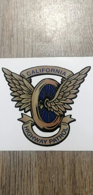 CALIFORNIA HIGHWAY PATROL CHiPs winged wheel helmet sticker £21.46 ...