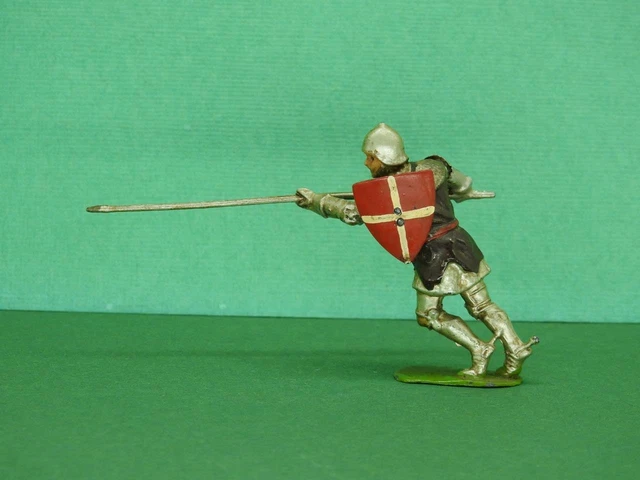 BRITAINS VINTAGE 1954 Lead Knights Of Agincourt Knight With Lance From ...