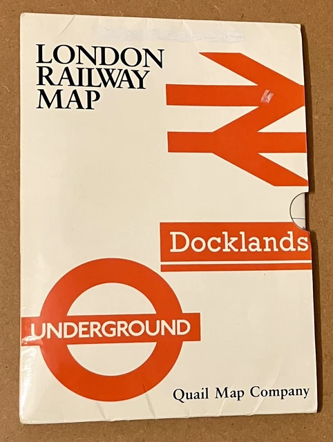 QUAIL MAP COMPANY London Railway Map Docklands Underground 1990 ...