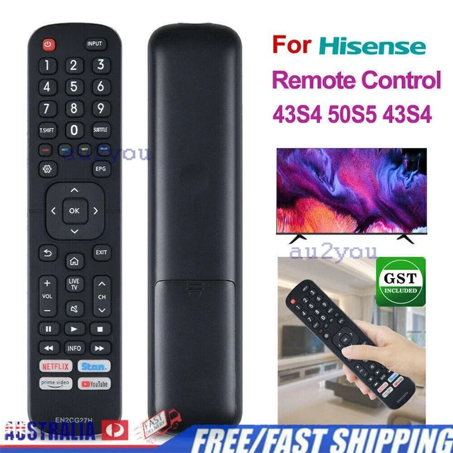 EN2CG27H REPLACEMENT REMOTE for Hisense Televisions with NETFLIX BUTTON ...