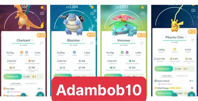 POKÉMON GO | Clone Charizard, Bulbasaur, Blastoise Trade 20K Poussière ...