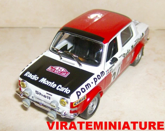 SIMCA 1000 RALLYE 2 Rallye Monte Carlo 1973 Bernard Fiorentino Altaya ...