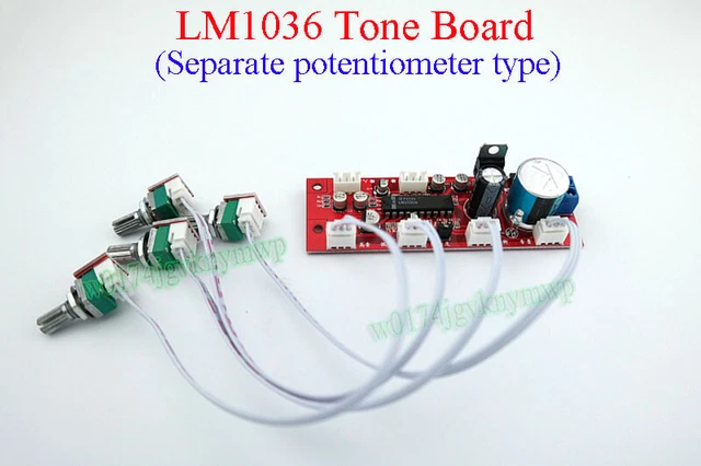 LM1036 TONE BOARD Separate Potentiometer Type Treble Bass Balance ...
