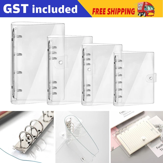 CLIP FILE PLASTIC Folder A4/A5/A6/A7 Loose Leaf Ring Notebook Planner ...