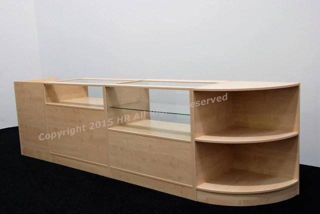 SHOP COUNTERS DISPLAY units glass shelves retail table shop fittings ...