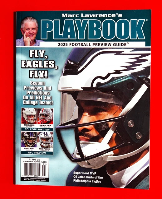 MARC LAWRENCE'S PLAYBOOK 2025 Football Preview Guide College & NFL Jalen Hurts £11.80 - PicClick UK