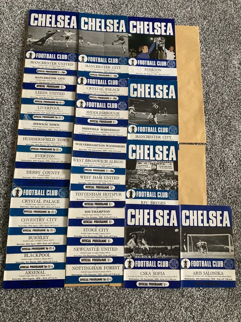 COMPLETE SEASON OF 30 Chelsea Home Programmes 1970-71. £14.00 - PicClick UK