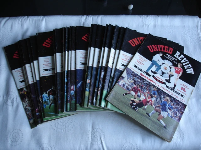 MANCHESTER UNITED FOOTBALL Club MUFC Home Programmes 1988~89 Season VGC ...
