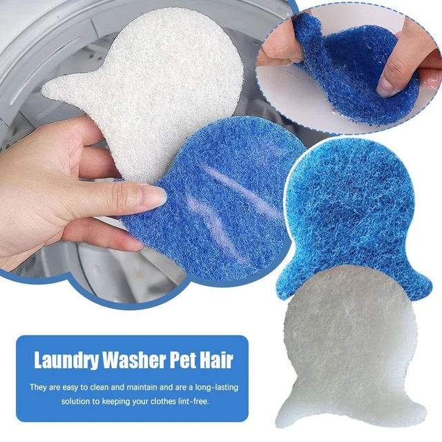 FISH SHAPE WASHING Machine Sticky Lint Pad Laundry Washer Pet Hair Remover
