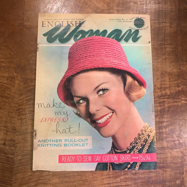 VINTAGE MAY 1959 English 'Woman' Magazine Front Cover Fashion Expresso ...