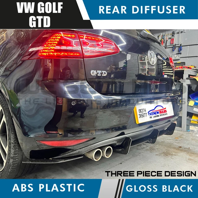 VW GOLF MK7 Gtd Rear Bumper Diffuser With Rear Side Splitters (2013 ...