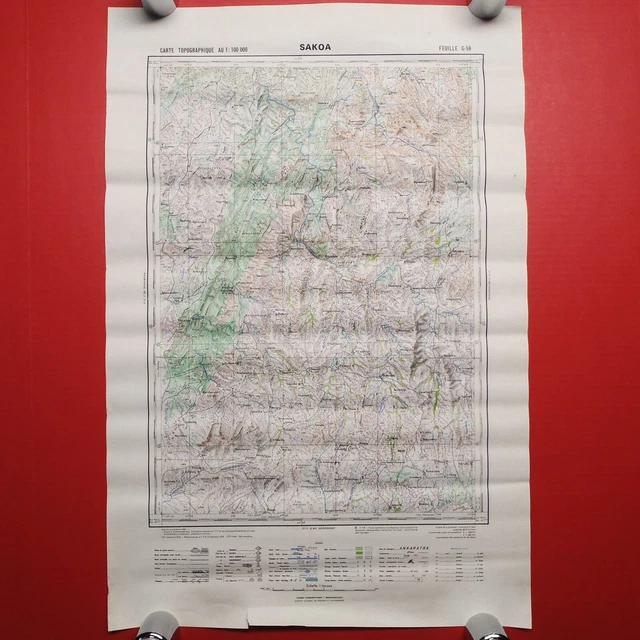 1978 SAKOA MADAGASCAR 16x24 Topographic Map £22.22 - PicClick UK