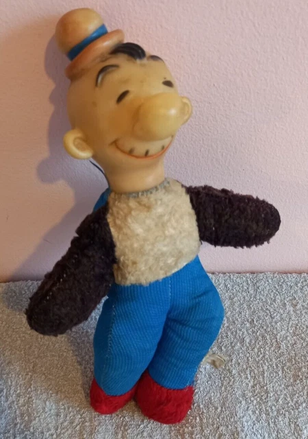VINTAGE POPEYE THE Sailorman Mr Wimpy Soft Toy Plush Vinyl Head 1960's ...