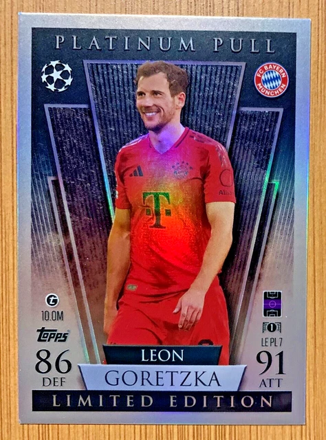 MATCH ATTAX 2024/25 Le Pl 7 Leon Goretzka Platinum Pull Limited Edition ...