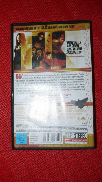 MISSION IMPOSSIBLE MI2 Teil 2 Tom Cruise VHS VIDEO Kassette (251) EUR 1 ...