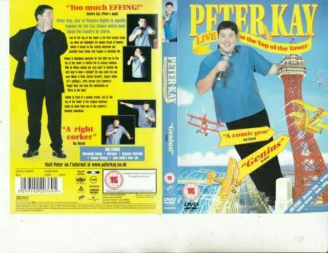 PETER KAY-LIVE AT the Top of The Tower-2000-Comedy PK-DVD vgc t140 ...