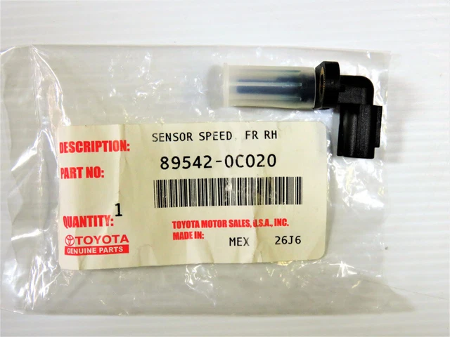 GENUINE TOYOTA 89542-0C020 Passenger Front ABS Speed Sensor 08-18 ...