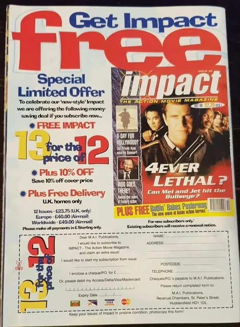 IMPACT ACTION MOVIE Magazine - Issue Sept 1999 - Wild Wild West - Will ...