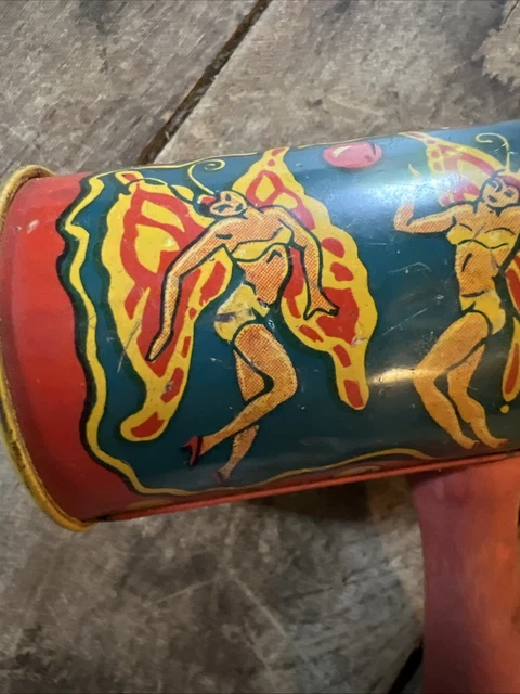 VINTAGE 1920S KIRCHHOF tin litho ratchet noisemaker - Made In USA ...