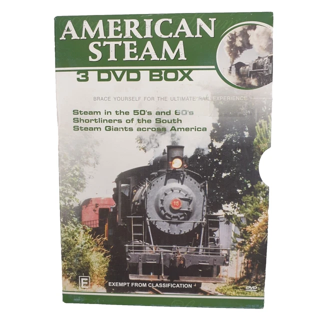 AMERICAN STEAM BOX Set DVD's - Region 4 - Steam Trains of 50's & 60's ...