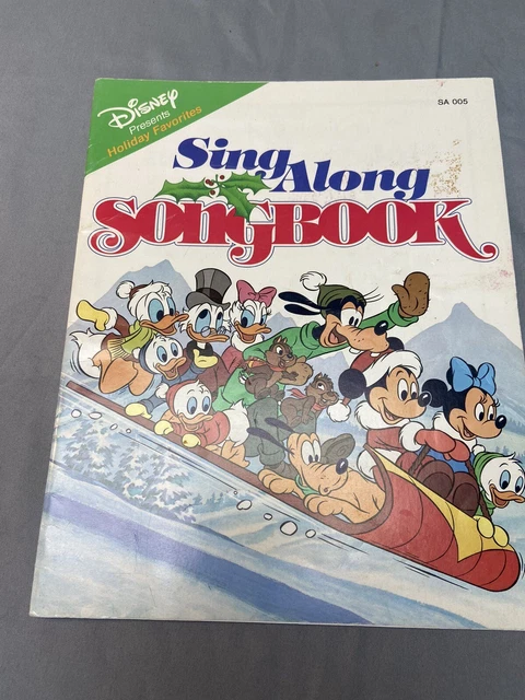 VTG '87 DISNEY Sing Along Song Book presents Holiday Favorites Rudolph ...