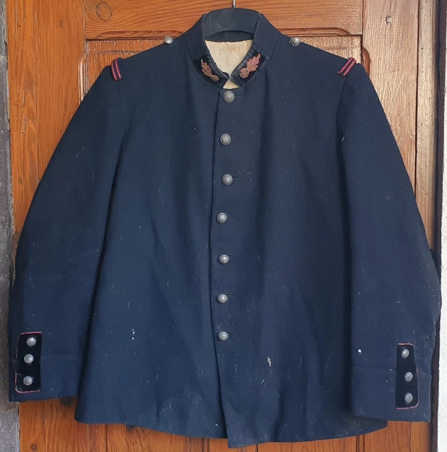 ANTIQUE 1900S FIREFIGHTER Sub-Officer Tunic Jacket With Bell Buttons £ ...