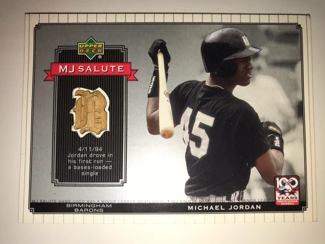 MICHAEL JORDAN BIRMINGHAM Barons Game Used Bat First Run Baseball ...
