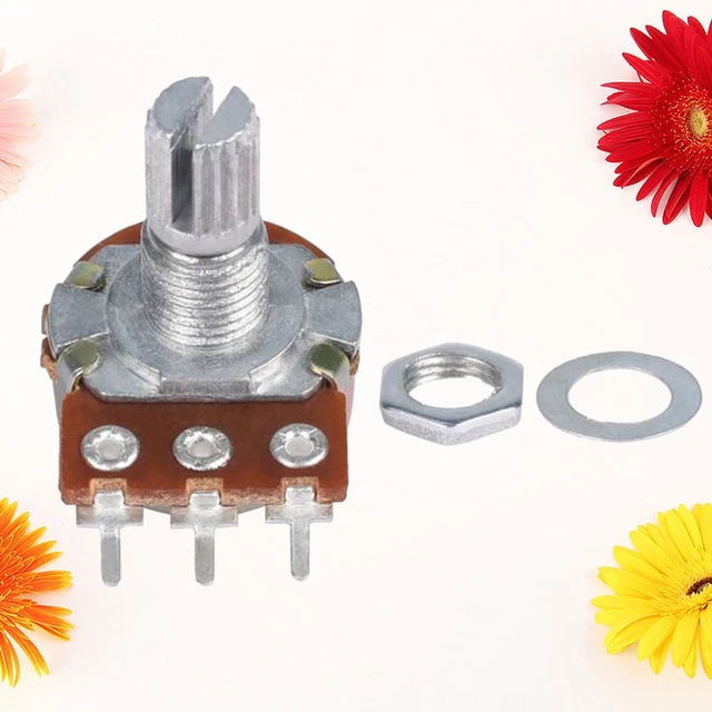 ROTARY ELECTRICAL POTENTIOMETER Variable Resistor Guitar Volume Knob ...