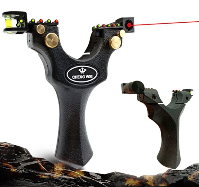 FIONDA LASER CATAPULTA fionda caccia fionda piatta in gomma tiro con l ...