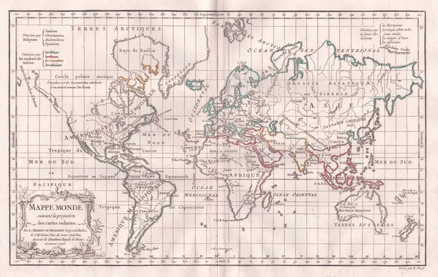 MAPPE-MONDE CARTE DU Monde World Map Mappemonde Carte Map Robert ...