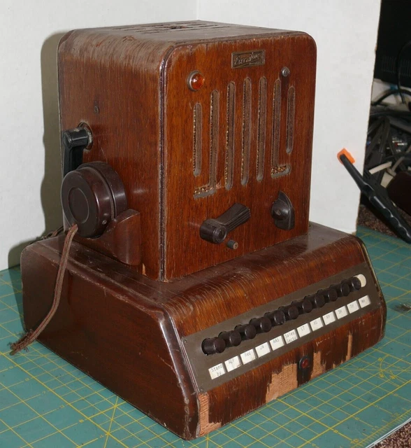 RARE 1930'S EXECUTONE WOOD INTERCOM TWO WAY SPEAKER CONTROL NEW YORK ...
