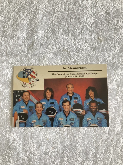 IN MEMORIAM THE Crew of Space Shuttle Challenger Post Card ...