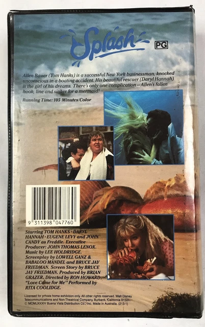SPLASH VHS CLAMSHELL Video Tape $89.10 - PicClick AU