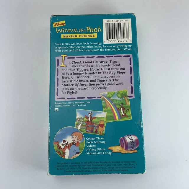 WINNIE THE POOH Pooh Learning Making Friends (VHS, 1994) Learning ...