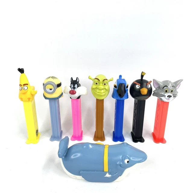 8 X PEZ Dispenser Animal Lot Shrek Minions Angry Birds Whale £27.82 ...