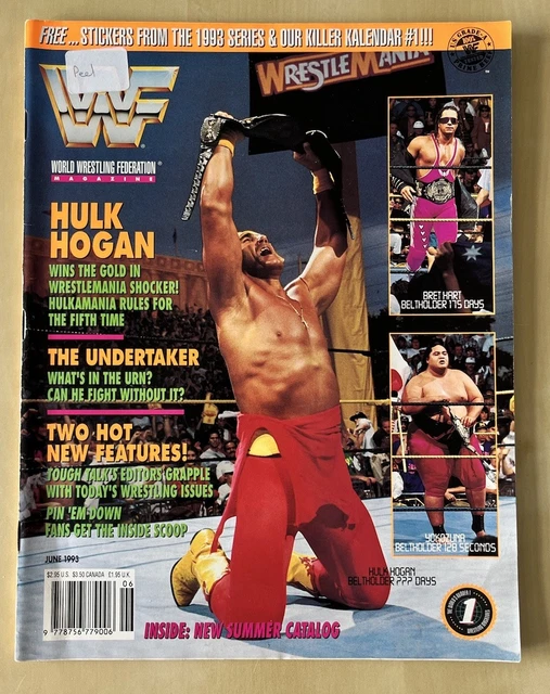 WWF WWE MAGAZINE JUNE 1993 Wrestlemania Special Hulk Hogan Merchandise ...