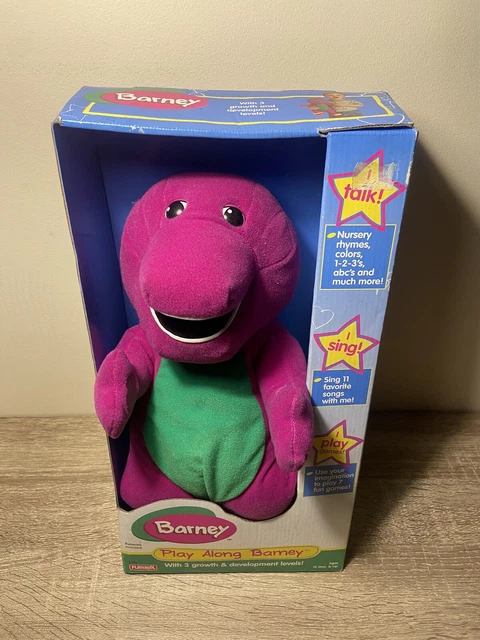BARNEY PLAY ALONG Plush 1998 Playskool - New In Opened Box - Rare ...