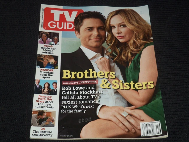 2007 FEBRUARY 26 Tv Guide Magazine - Rob Lowe & Calista Flockhart - H ...