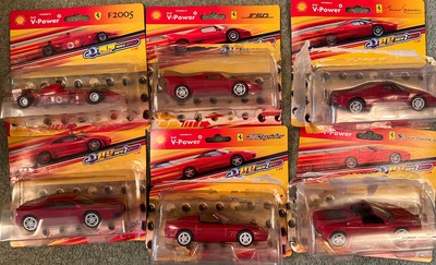 SHELL V POWER Hot Wheels Ferrari Complete Set Of 6 - 2006 Opened With ...