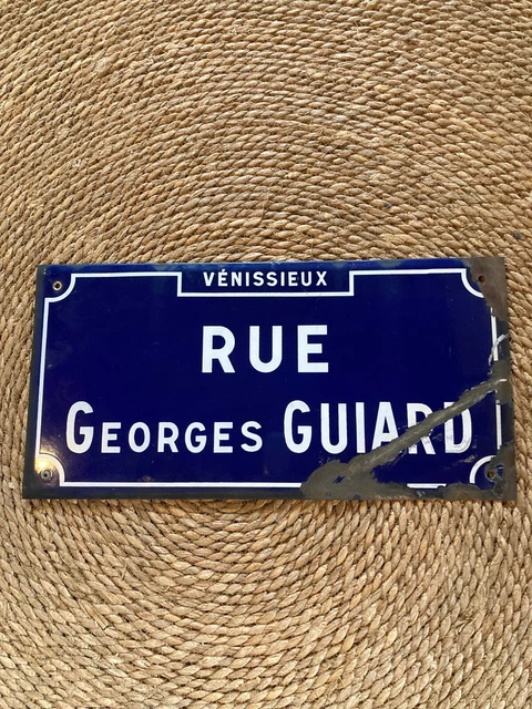ANCIENNE PLAQUE ÉMAILLÉE de rue " Rue George Guiard" EUR 50,00 - PicClick FR
